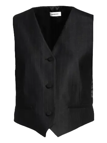 Sandro Tailored Vest - Black