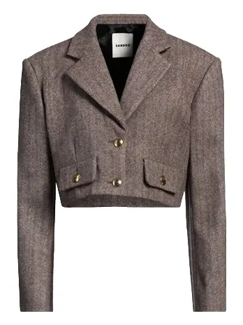Sandro Single-breasted Blazer - Beige