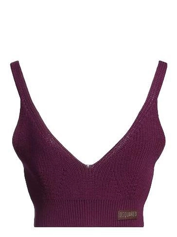 Dsquared2 Knit Crop Top - Plum