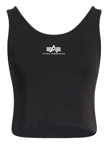 Alpha Industries Jersey Crop Top - Black