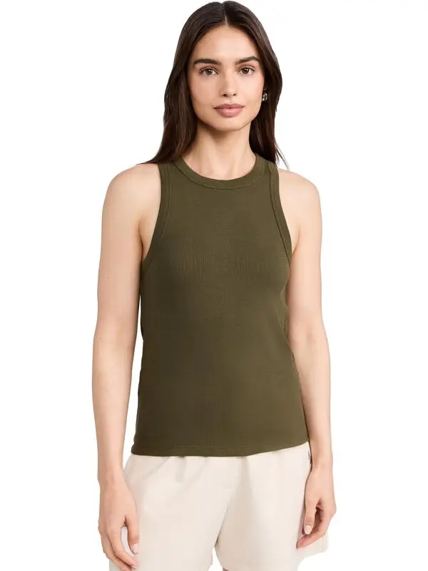 Sold Out NYC Ribbed Knit Tank - Olive