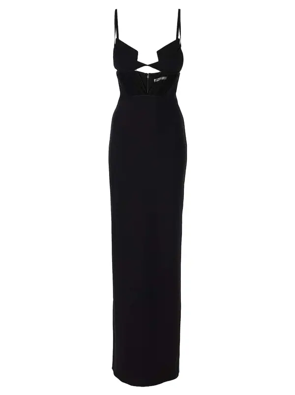 NENSI DOJAKA Cutout Gown - Black