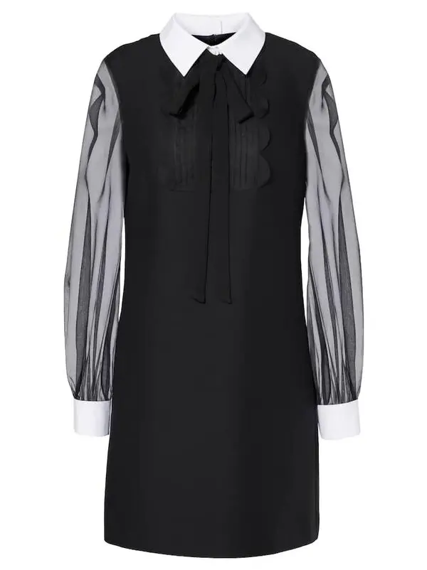 Valentino Garavani Crepe Couture Minidress - Black
