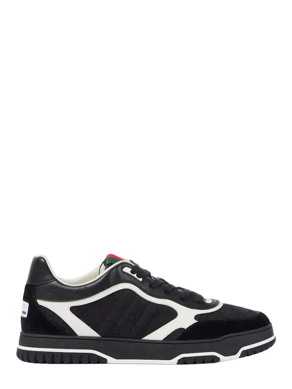 Gucci Re-web Gg Canvas Sneakers - Black