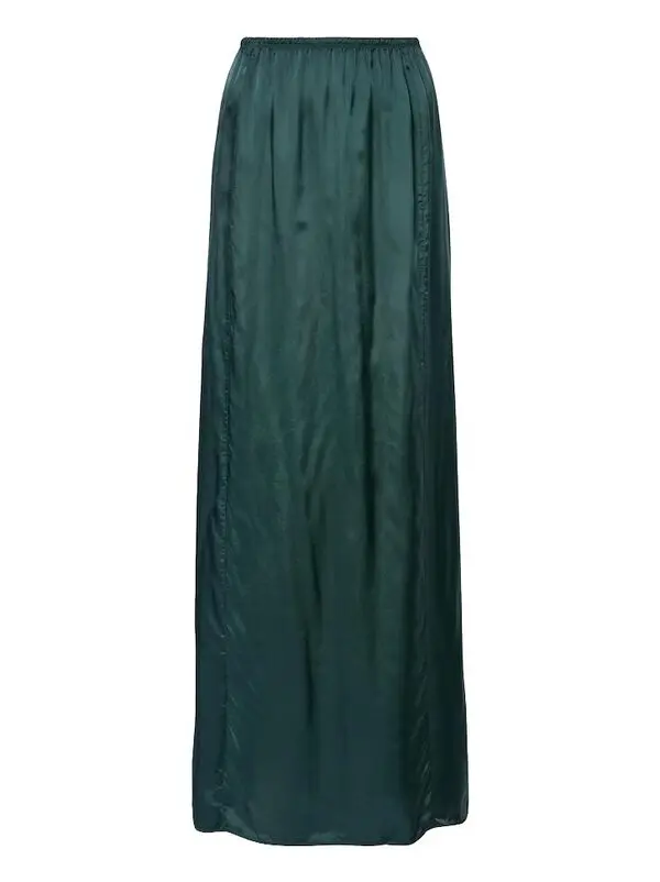 MAISON MARGIELA Satin Maxi Skirt - Green