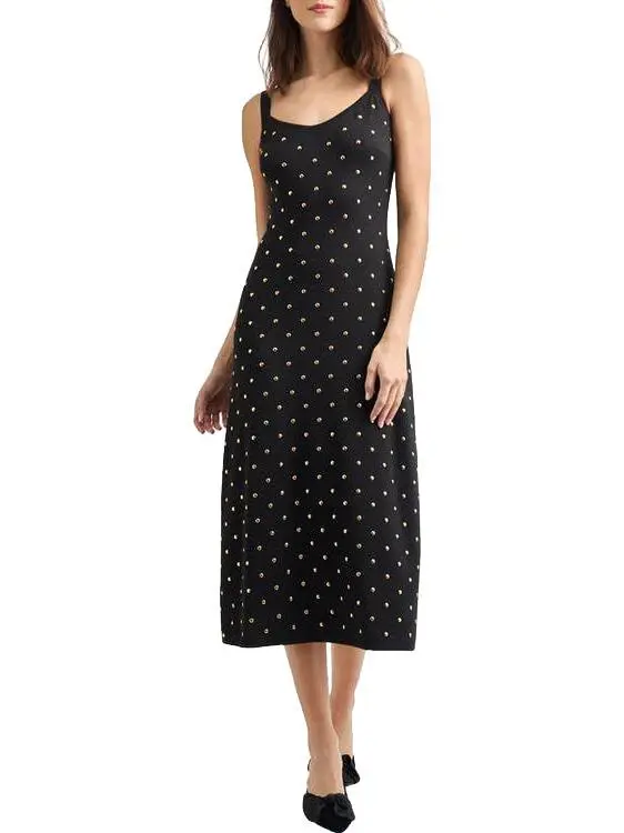 Misook Studded Midi Dress - Black