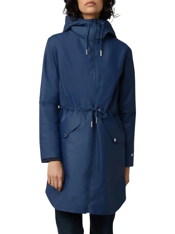 Soia & Kyo Sophie Hooded Raincoat - Lapis