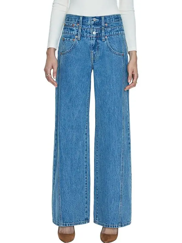 PISTOLA Caleb Double Waistband Wide-leg Jeans - Venue