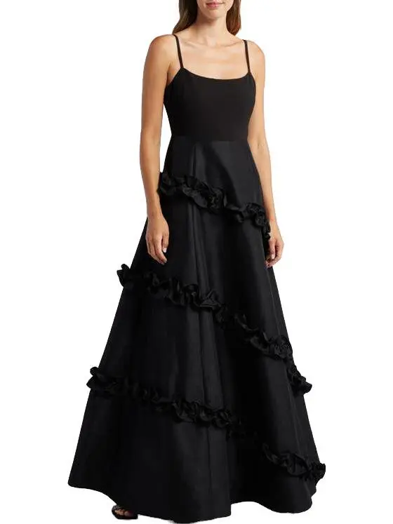 Likely Arissa Ruffle Ballgown - Black