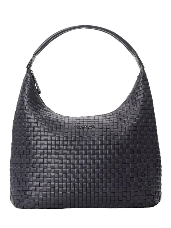 Mz Wallace Large Woven Shoulder Bag - Black