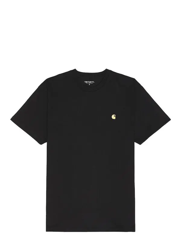 Carhartt Work In Progress Short Sleeve Chase T-shirt In Black - Black & Gold