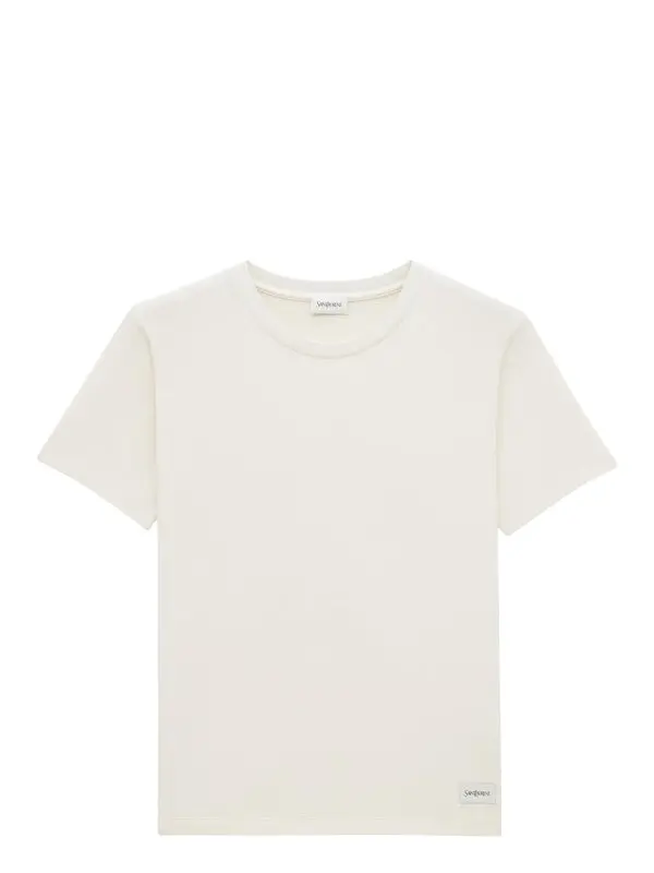 Saint Laurent Logo-patch T-shirt - White
