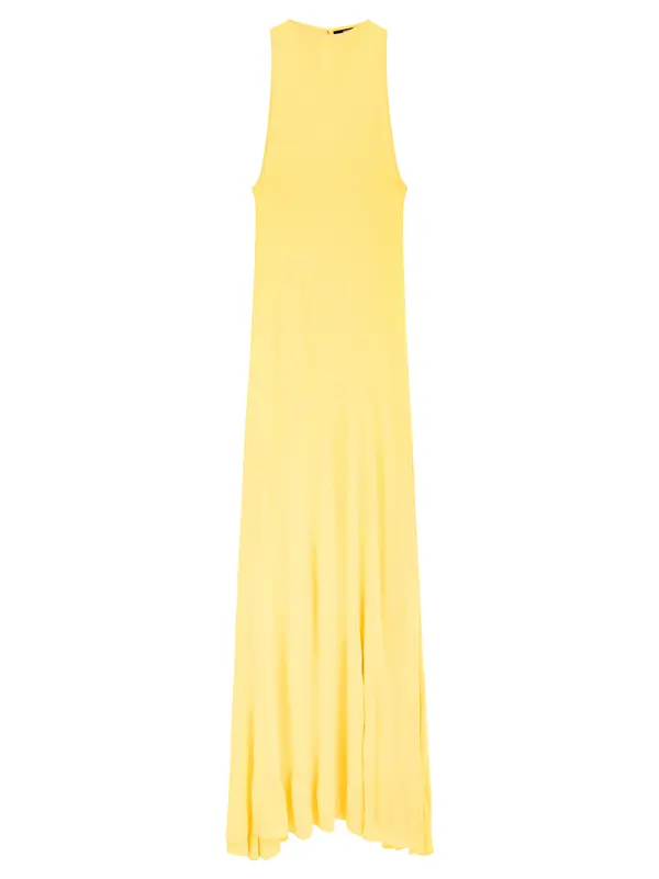 Jacquemus La Robe Maille Sculta Fine-knit Maxi Dress - Yellow Light