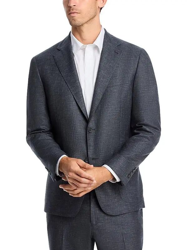 Vince Melange Solid Unstructured Slim Fit Suit Jacket - Grey