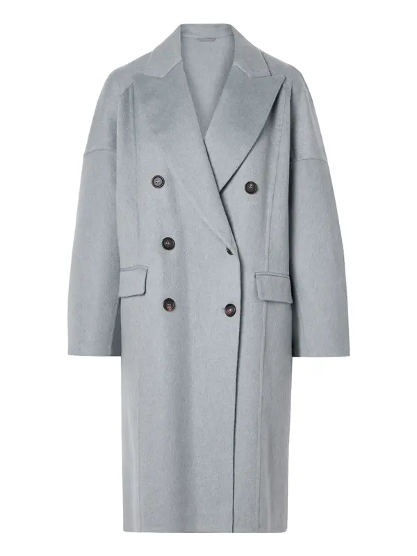 Brunello Cucinelli Double-breasted Coat - Blue