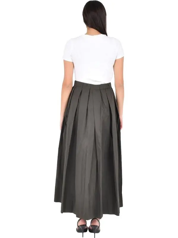 Max Mara Pleated Ankle-length Skirt - Green