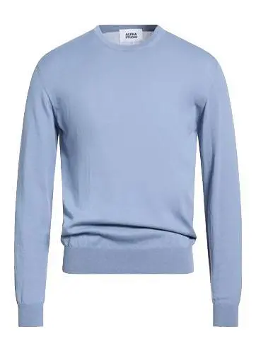 Alpha Studio Light Cotton Sweater - Blue