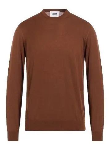 Alpha Studio Light Cotton Sweater - Brown
