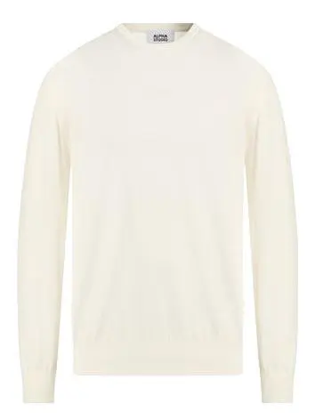Alpha Studio Light Cotton Sweater - White