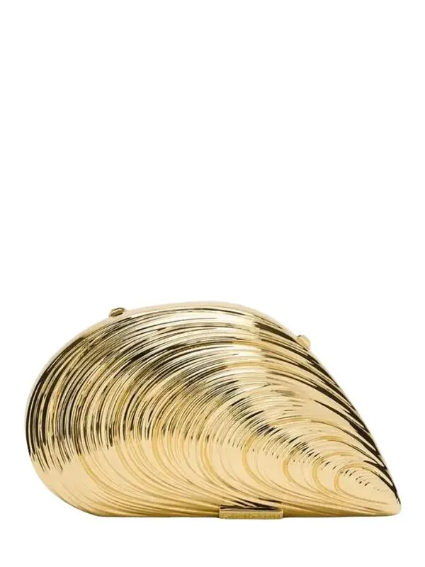 Simkhai Bridget Oyster Shell Clutch Bag - Silver