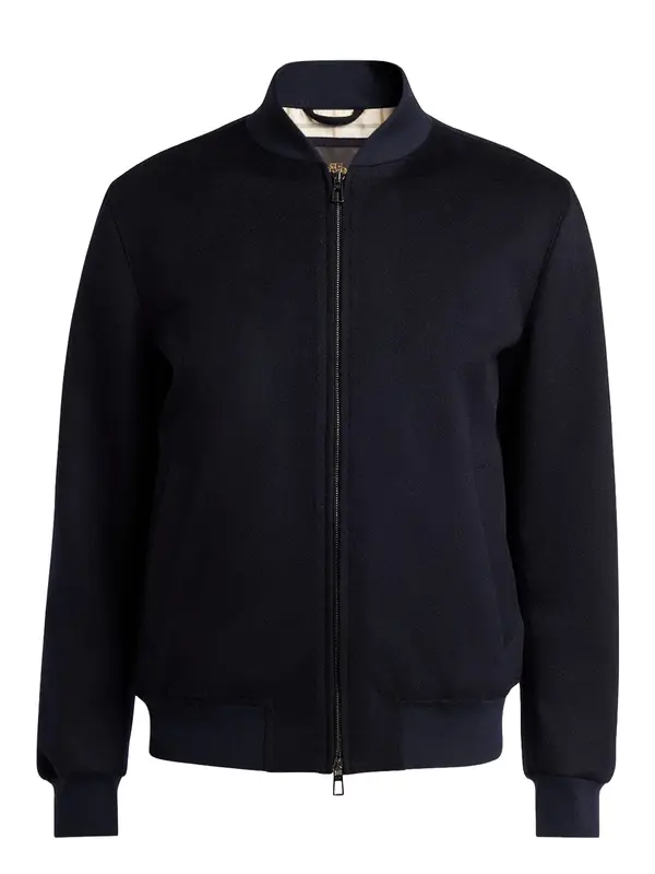 Loro Piana Ivy Cashmere Bomber Jacket - Blue/navy