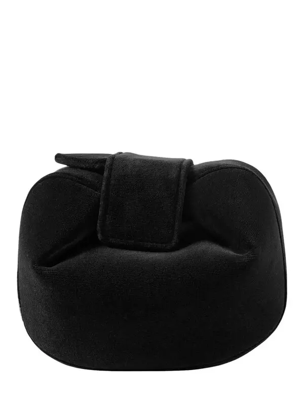 Gabriela Hearst Soft Demi Velvet Clutch - Black