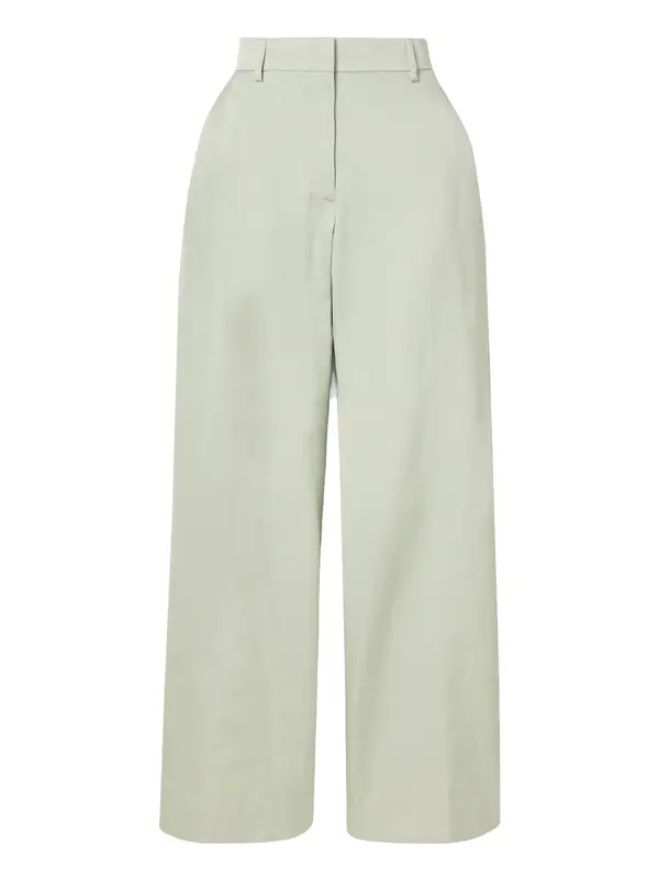 Dries Van Noten Satin Straight-leg Pants - Green