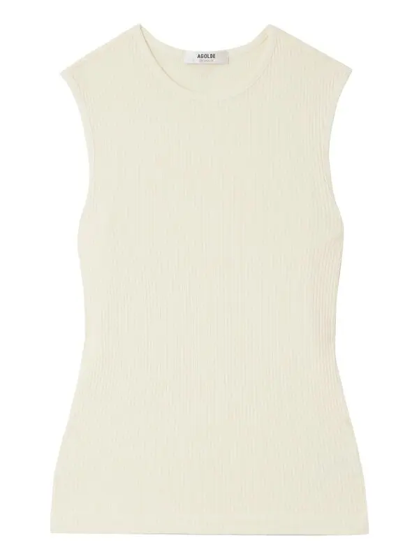 AGOLDE Binx Ribbed Tank - Neutrals