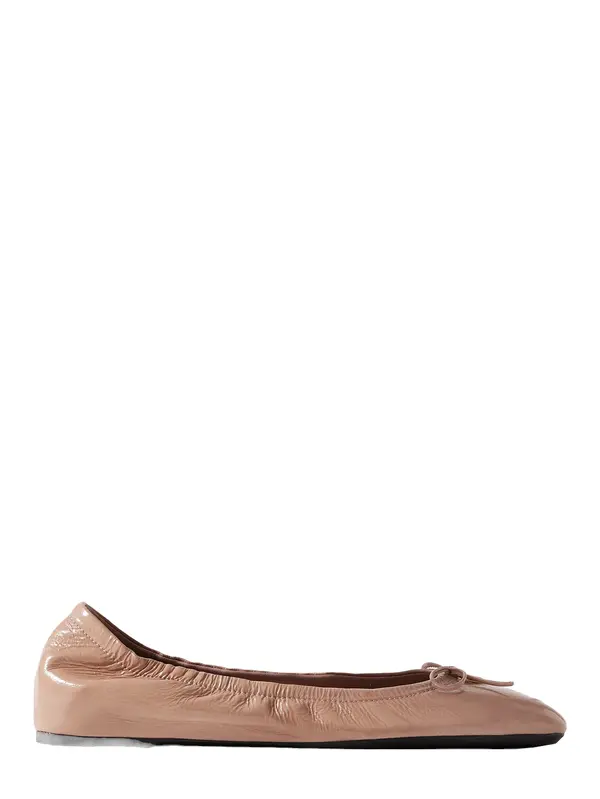 Valentino Garavani Vlogo Bow-embellished Ballet Flats - Neutrals