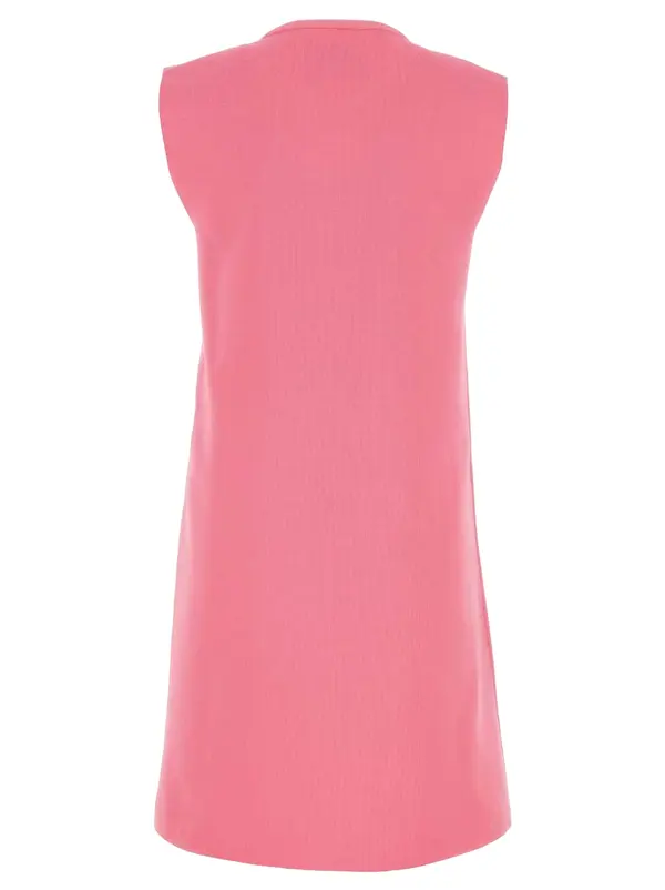 JIL SANDER Crew-neck Mini Dress - Pink
