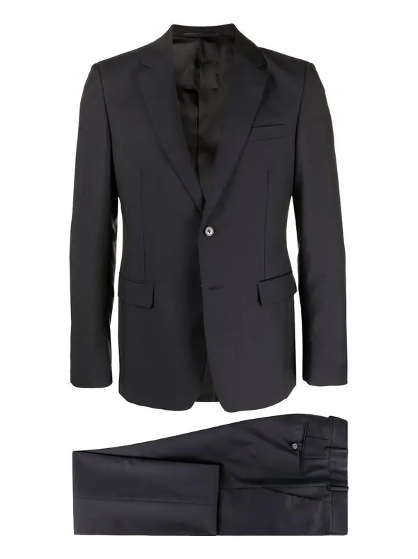 Prada Single-breasted Virgin Wool-blend Suit - Blue