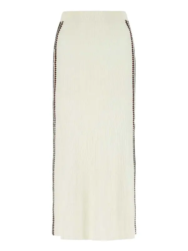 Chloé Side-stripe Pencil Skirt - Neutrals