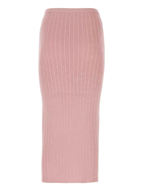 Alessandra Rich Cable-knit Pencil Skirt - Pink