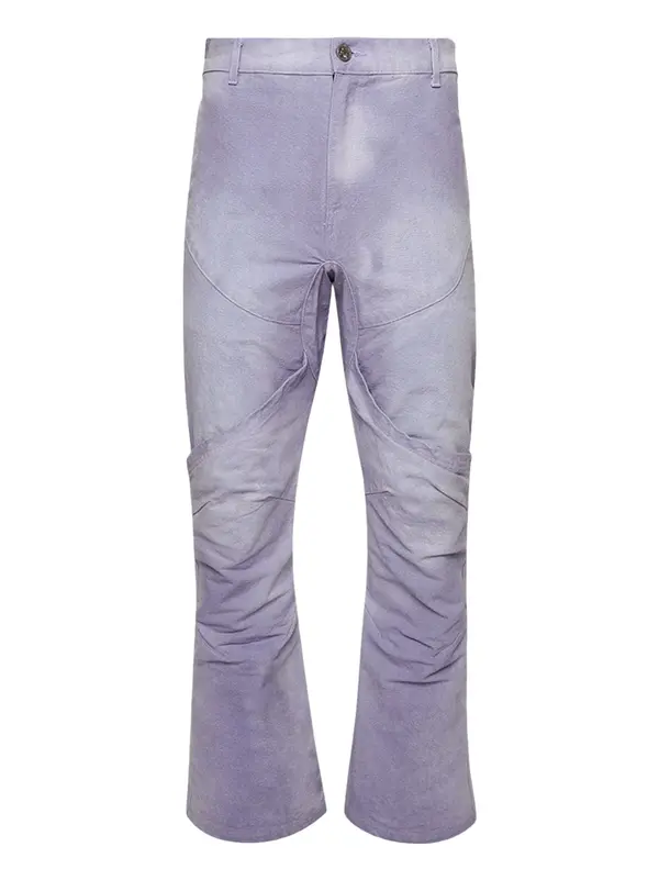 RRR123 Canvas Straight-leg Trousers - Purple