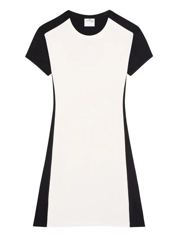 COURREGES Contrast-frame Mini Dress - Black