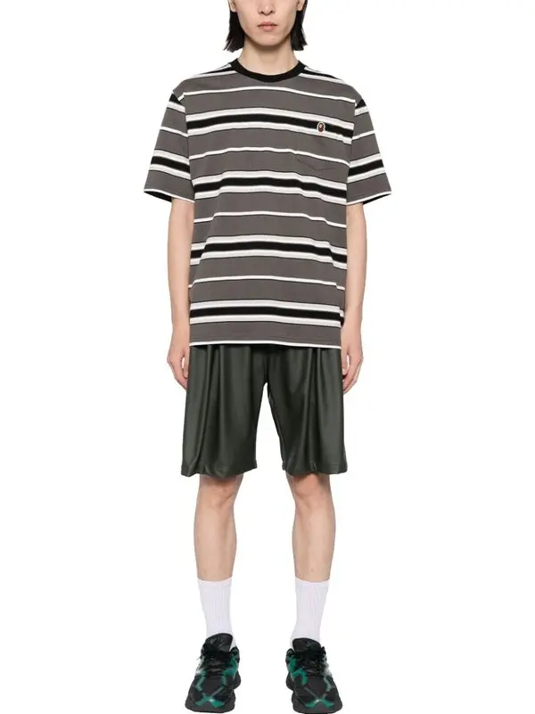 A BATHING APE Stripe T-shirt - Black