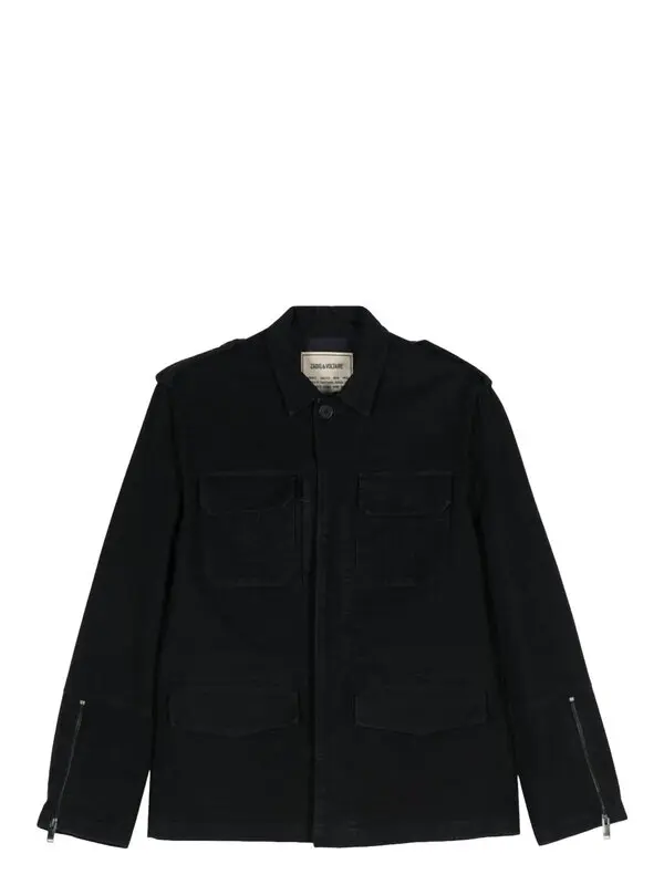 Zadig&Voltaire Keegan Moleskine Cotton Jacket - Blue