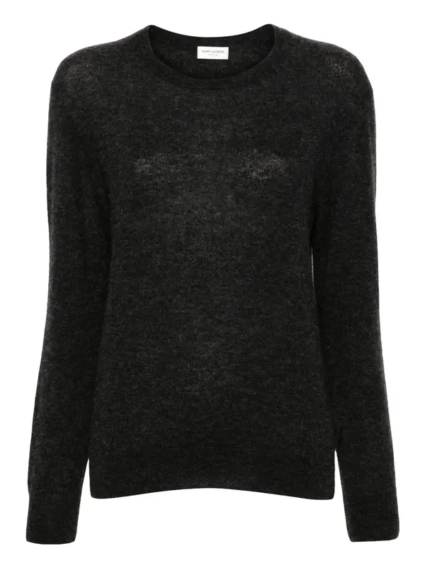 Saint Laurent Crew-neck Sweater - Black