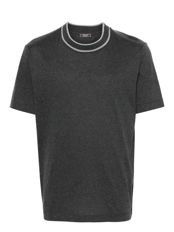 Peserico Contrasting-collar T-shirt - Grey