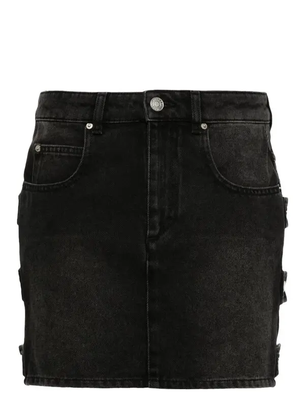 MARANT ETOILE Stessy Denim Mini Skirt - Black