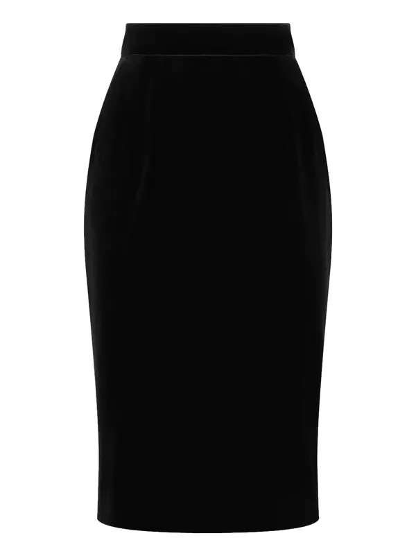 Dolce & Gabbana Velvet Knee-length Skirt - Black