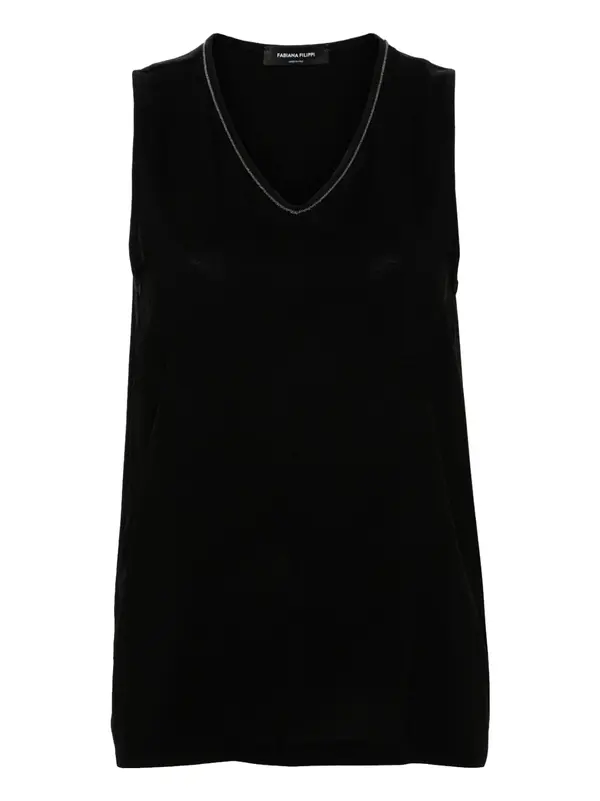 Fabiana Filippi V-neck Top - Black