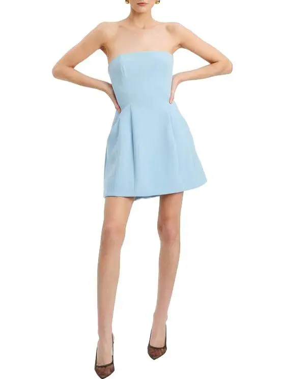 Bardot Karoline Balloon Mini Dress - Soft Blue