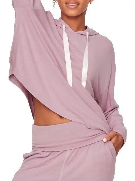 ADORE ME Jilianne Cropped Hoodie - Medium Purple