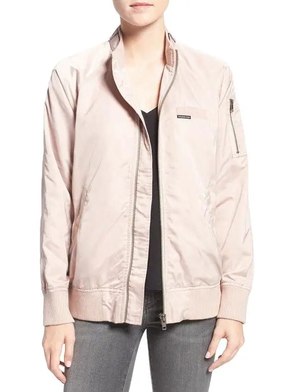 MEMBERS ONLY Satin Bomber Jacket - Brush