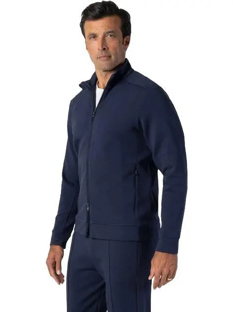Robert Talbott Evans Track Jacket - Navy