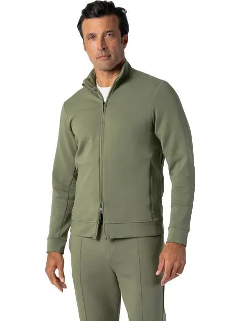 Robert Talbott Evans Track Jacket - Olive
