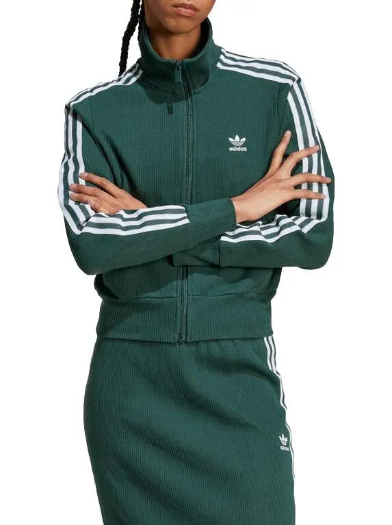 ADIDAS ORIGINALS Adicolor 3-stripes Knit Track Jacket - Mineral Green
