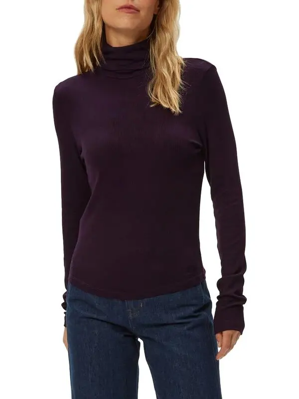 Michael Stars Tara Rib Turtleneck - Glimmer