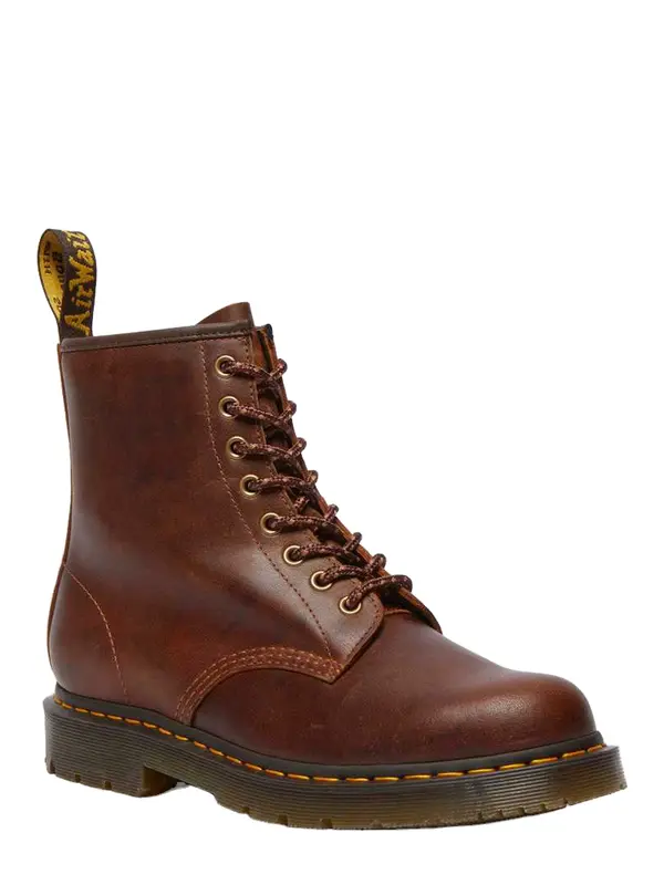 Dr. Martens 1460 Slip Resistant Leather Lace Up Boots - Brown